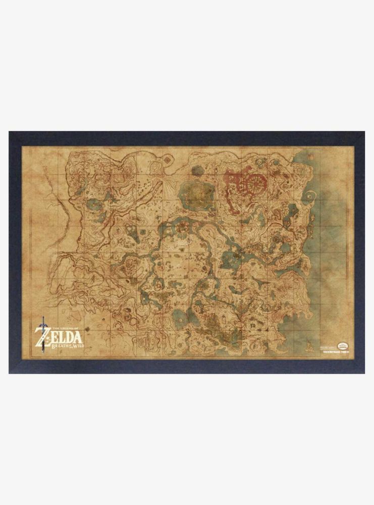 The Legend of Zelda Nintendo Legend of Zelda Breath of the Wild Map ...