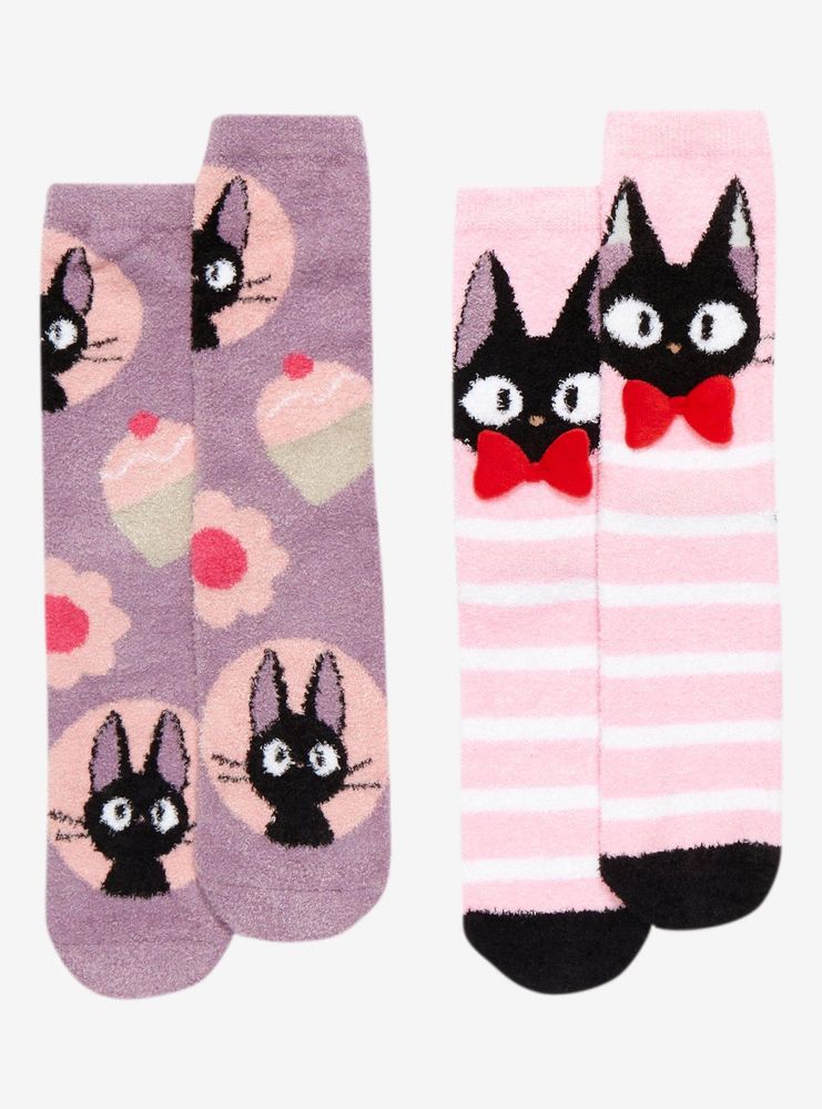 Hot Topic Studio Ghibli Kiki's Delivery Service Jiji Fuzzy Socks 2 Pair | Mall of America®