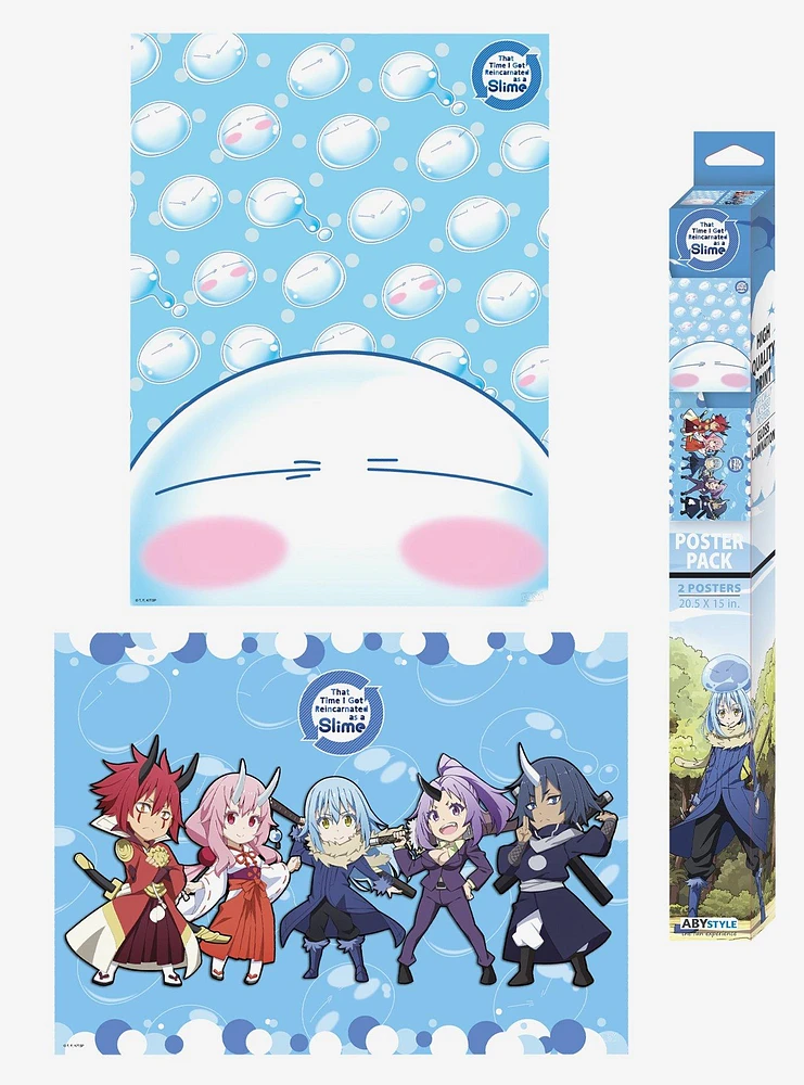 Hot Topic That Time I Got Reincarnated As A Slime Chibi Boxed Poster ...