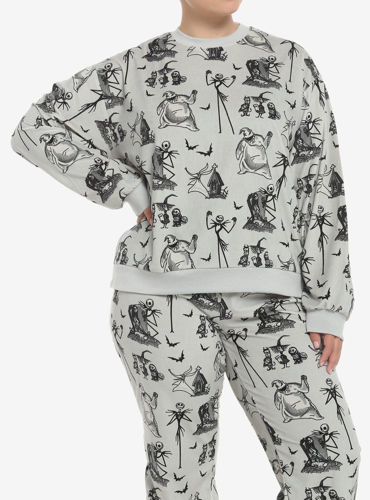 Hot Topic The Nightmare Before Christmas Characters Girls Lounge Set ...