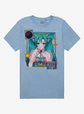 Hot Topic Hatsune Miku Jumbo Portrait Glitter T-Shirt | Hamilton Place