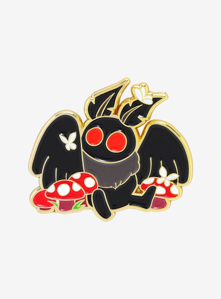 Boxlunch Chibi Mothman with Mushrooms Enamel Pin - BoxLunch Exclusive ...