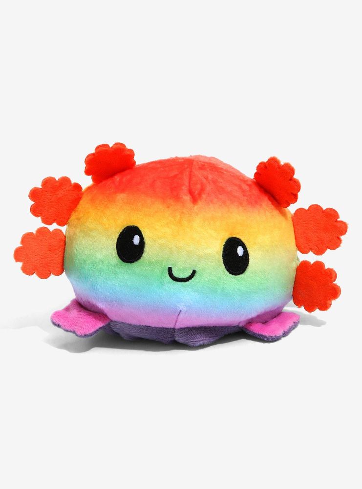 Boxlunch TeeTurtle Happy + Angry Reversible Mood 5 Inch Axolotl Plush ...