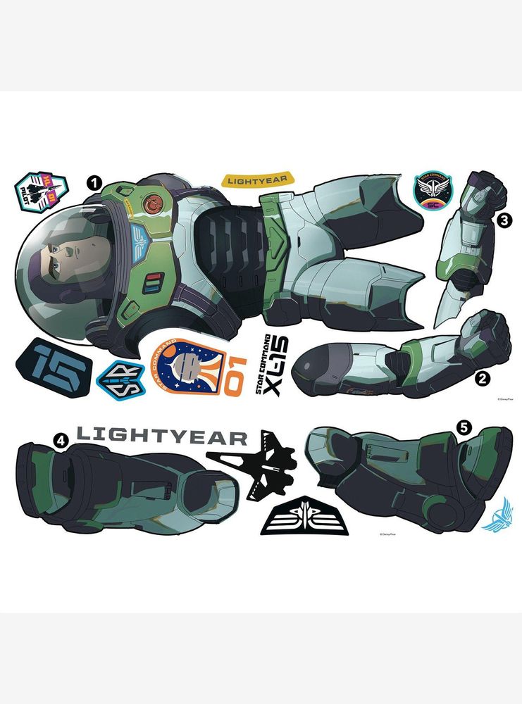 Boxlunch Disney Pixar Lightyear Peel & Stick Giant Wall Decal ...