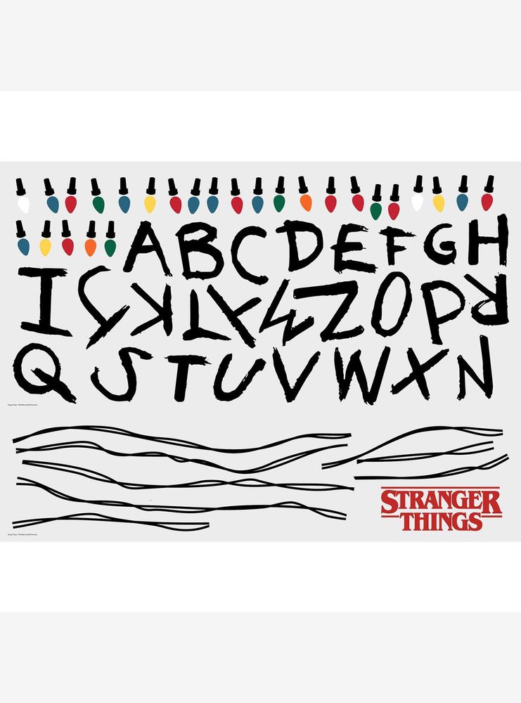 Boxlunch Stranger Things Christmas Light Peel & Stick Giant Wall Decals ...