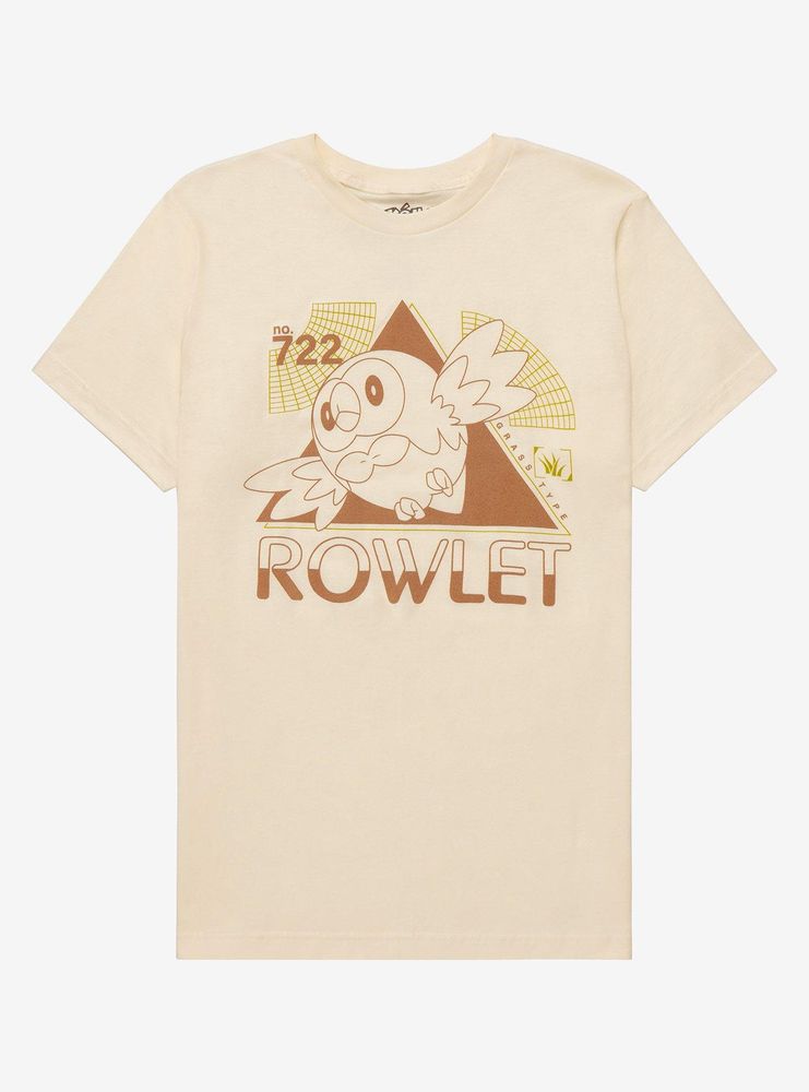 Boxlunch Pokémon Rowlet Poké Dex T-Shirt - BoxLunch Exclusive | Mall of ...