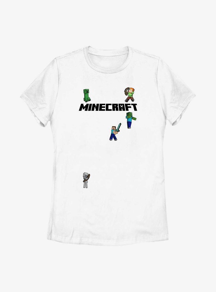 Minecraft Logo Sprites Overworld Womens T-Shirt | Hamilton Place