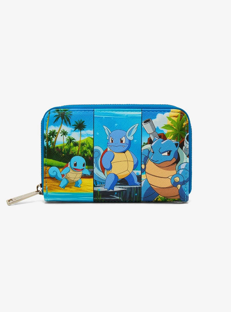 Boxlunch Loungefly Pokémon Squirtle Evolutions Small Zip Wallet ...