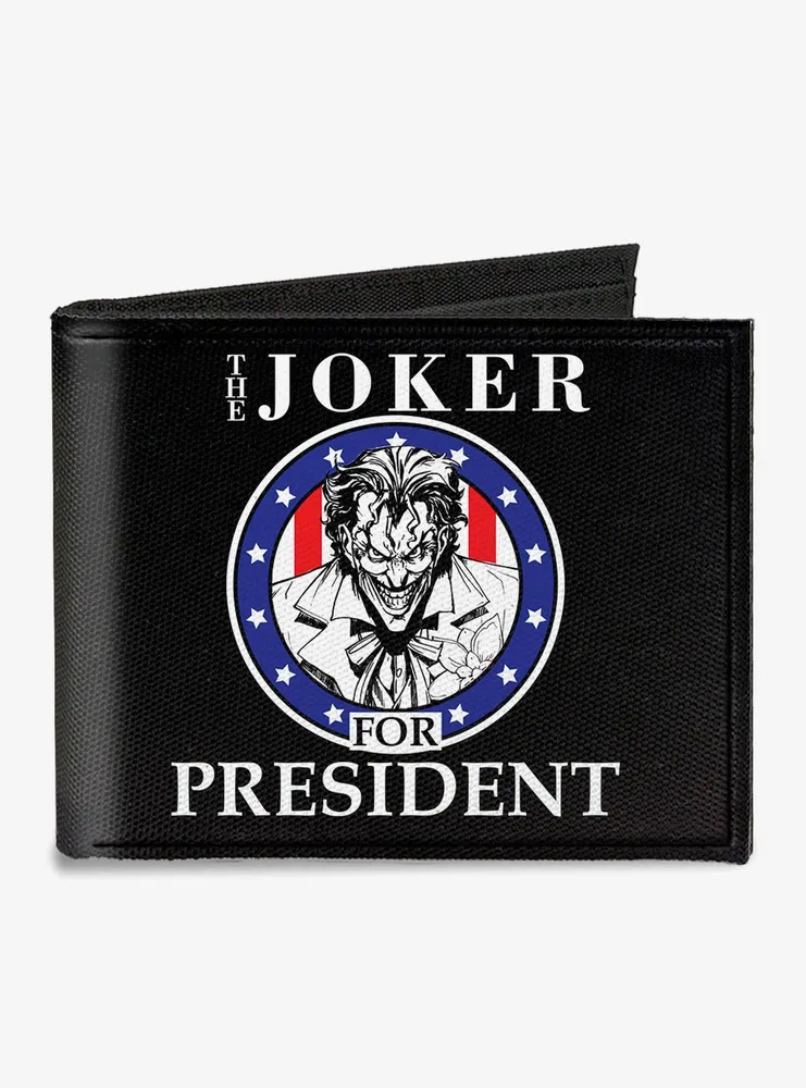 Boxlunch DC Comics Batman Joker For President Bifold Wallet ...
