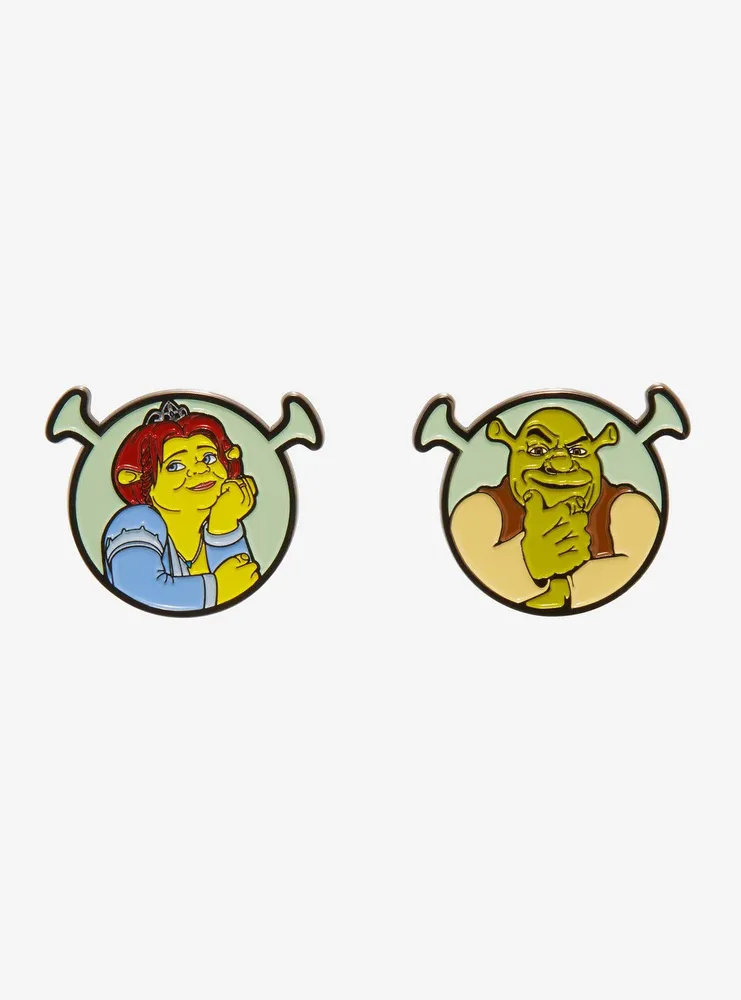 Boxlunch Shrek Fiona & Shrek Figural Enamel Pin Set - BoxLunch ...