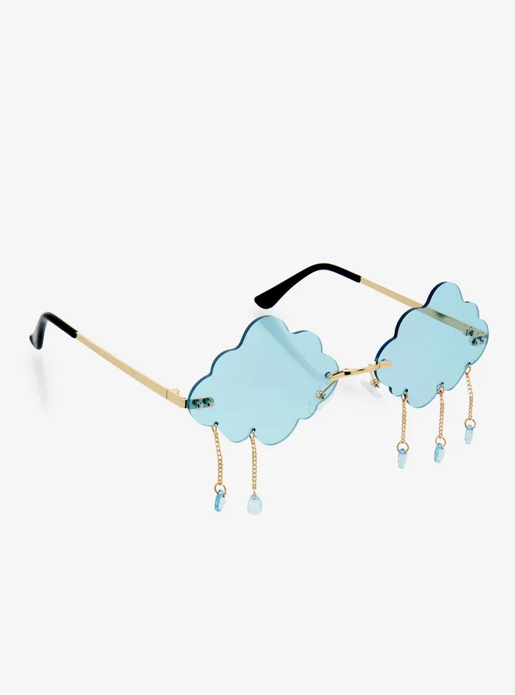 Hot Topic Blue Cloud Rain Drop Sunglasses | Mall of America®