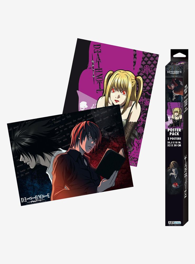 Boxlunch Death Note L vs Light & Misa Boxed Poster Set | Hamilton Place