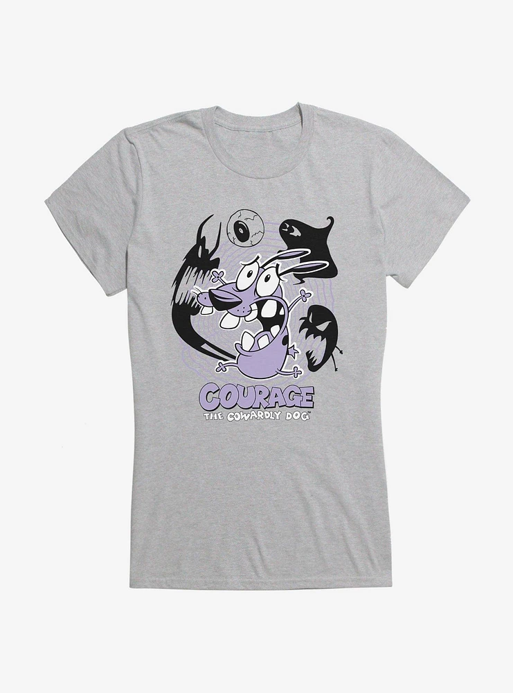 Hot Topic Cartoon Network Courage The Cowardly Dog Ghosts Girls T-Shirt ...