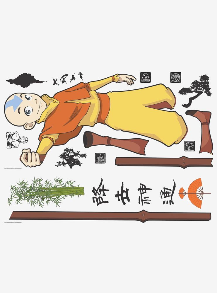 Avatar: The Last Airbender Aang Giant Peel & Stick Wall Decals | Mall ...