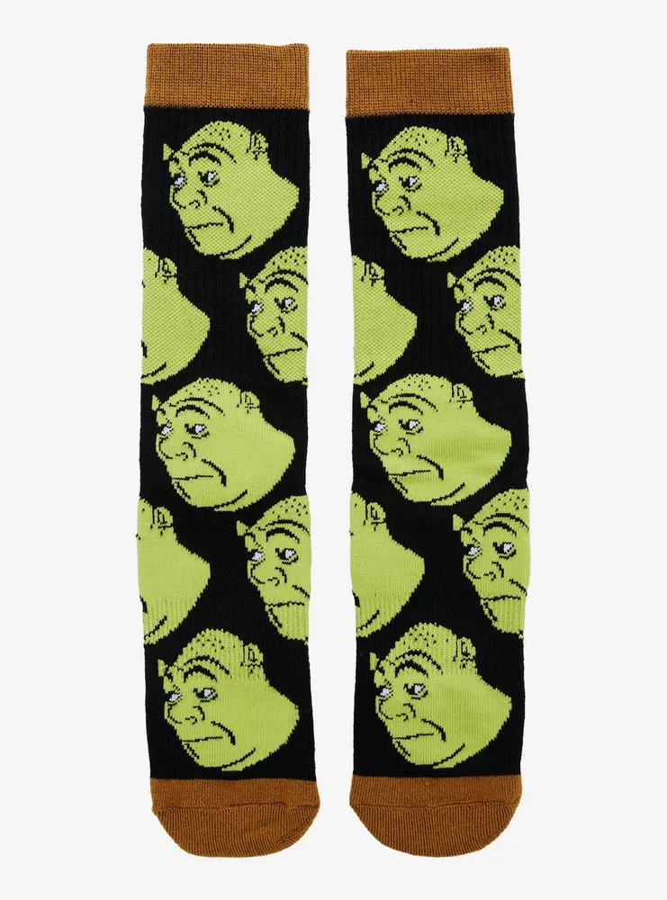 Shrek Faces Allover Print Crew Socks - BoxLunch Exclusive | Mall of ...