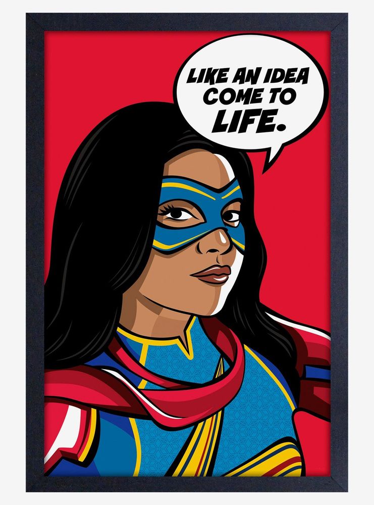 Boxlunch Marvel Ms. Marvel Idea Framed Wood Poster | Mall of America®