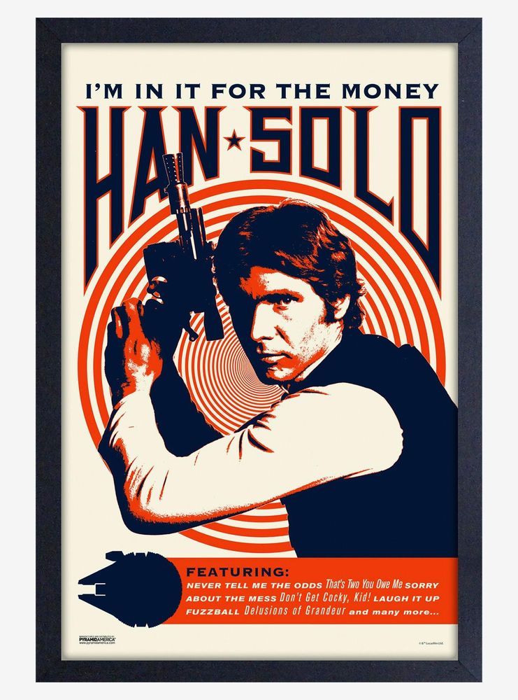 Star Wars Rock Poster Solo Framed Wood Poster | Mall of America®