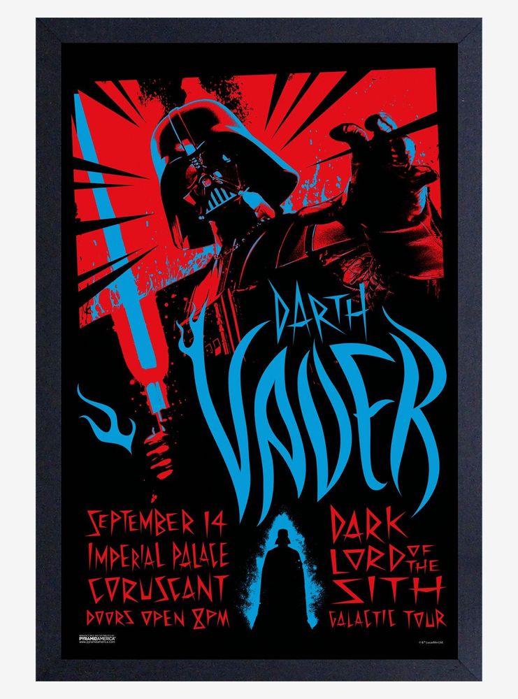 Boxlunch Star Wars Rock Poster Vader Framed Wood Poster | Mall of America®