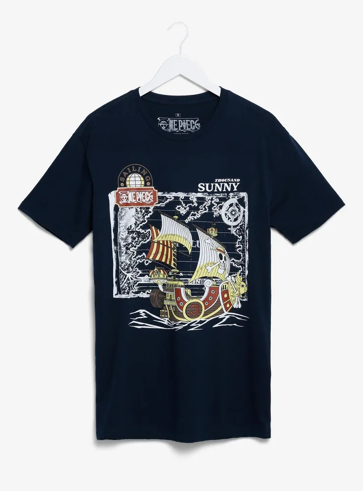 Boxlunch One Piece Thousand Sunny Map T-Shirt - BoxLunch Exclusive ...