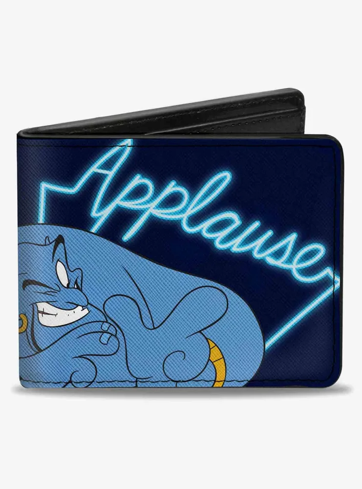 Boxlunch Disney Aladdin Genie Applause Pose Neon Bifold Wallet ...