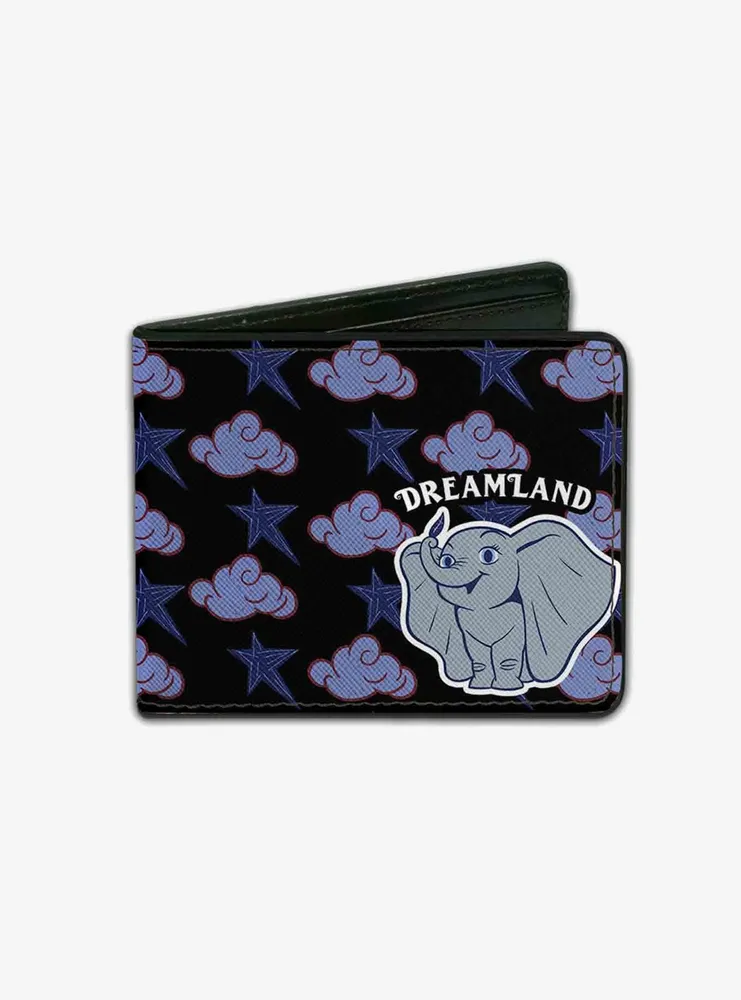 Boxlunch Disney Dumbo Smiling Dreamland Clouds Stars Bifold Wallet ...