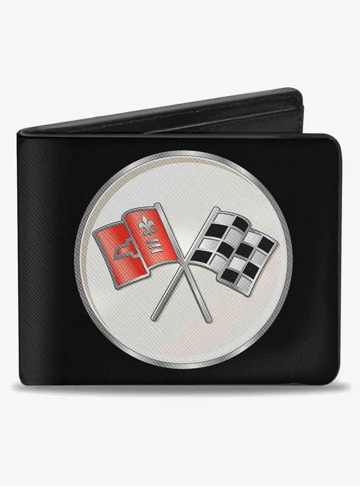 Boxlunch Corvette C2 Flags Logo Bifold Wallet | Hamilton Place