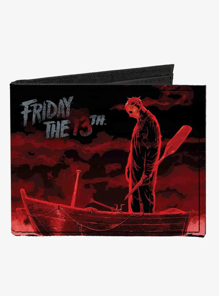 Boxlunch Friday The 13th Jason Boat Murder Canvas Bifold Wallet | Mall ...