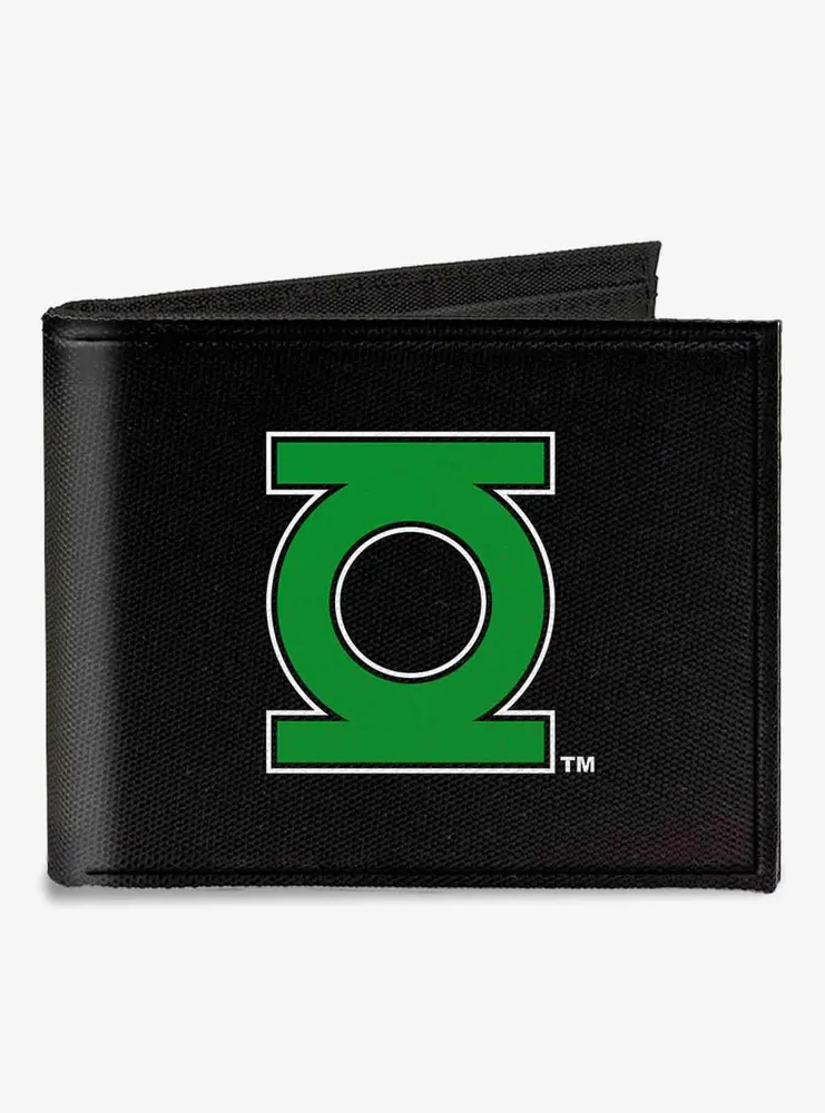 Boxlunch DC Comics Lantern Logo Close Up Canvas Bifold Wallet ...