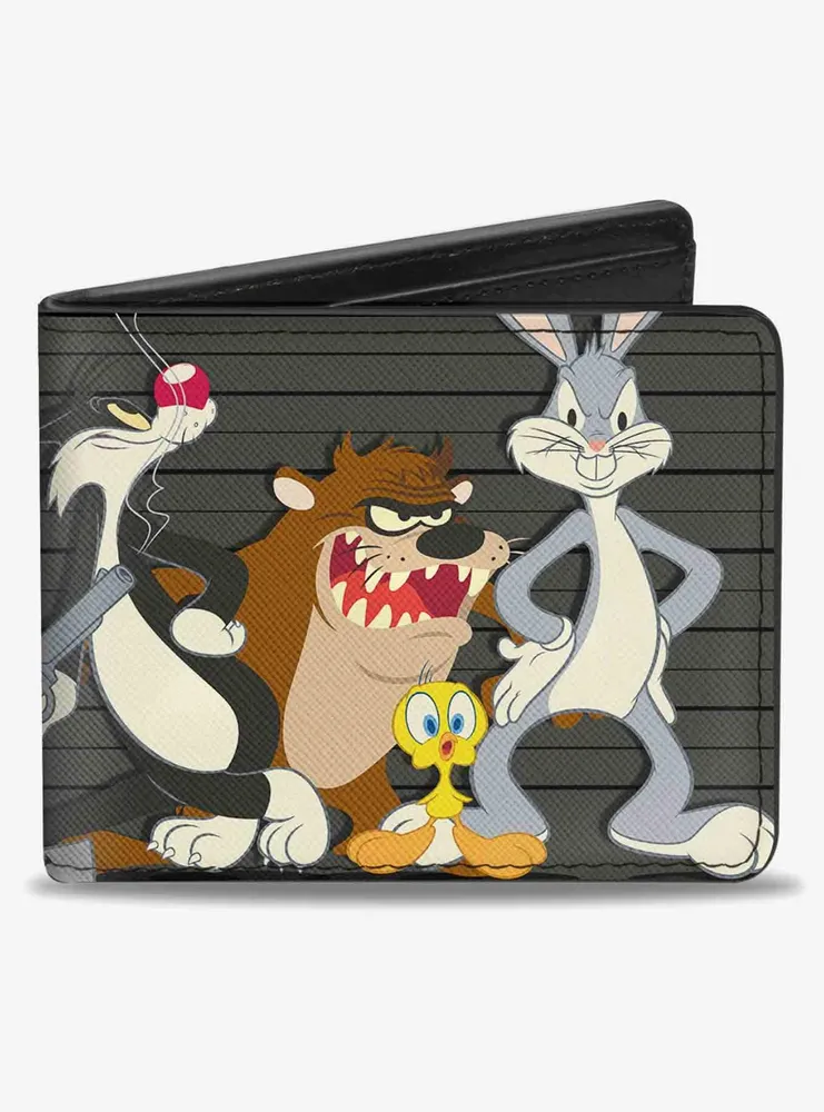 Boxlunch Looney Tunes 6 Character Group Lineup Bifold Wallet | Mall of ...