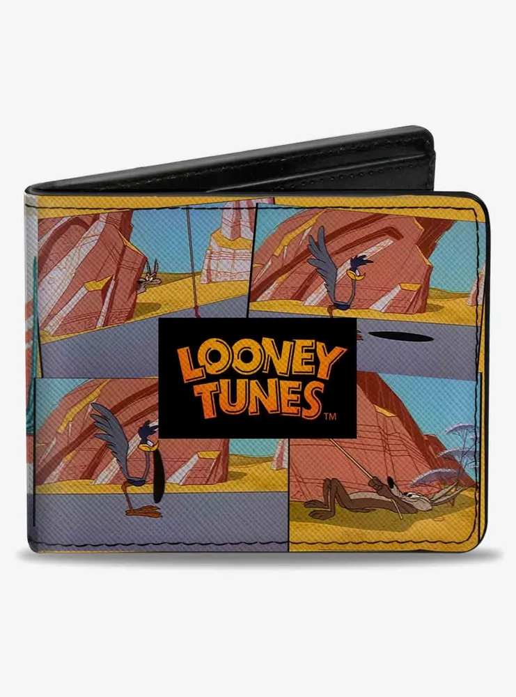 Boxlunch Looney Tunes Wile E Coyote and Road Runner Scene Blocks Bifold ...