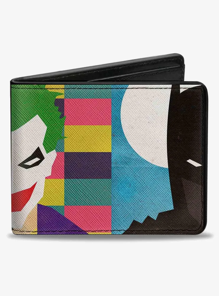 Boxlunch DC Comics Joker Batman Face Juxtaposition Bifold Wallet | Mall ...
