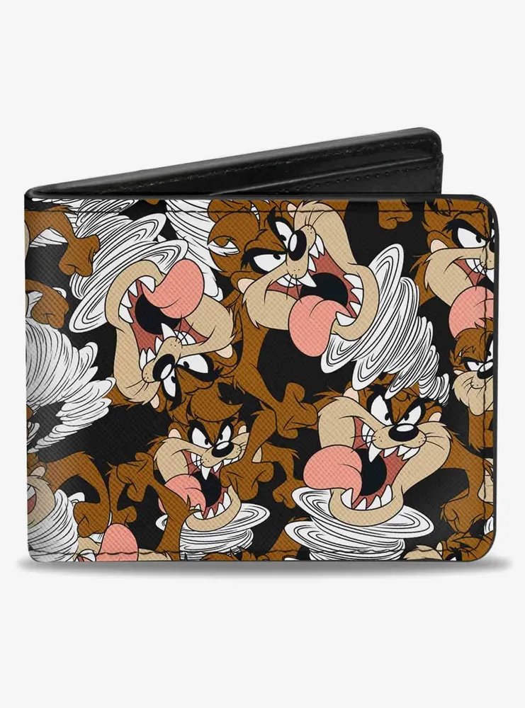 Boxlunch Looney Tunes Tasmanian Devil Vortex Poses ScatteBifold Wallet ...