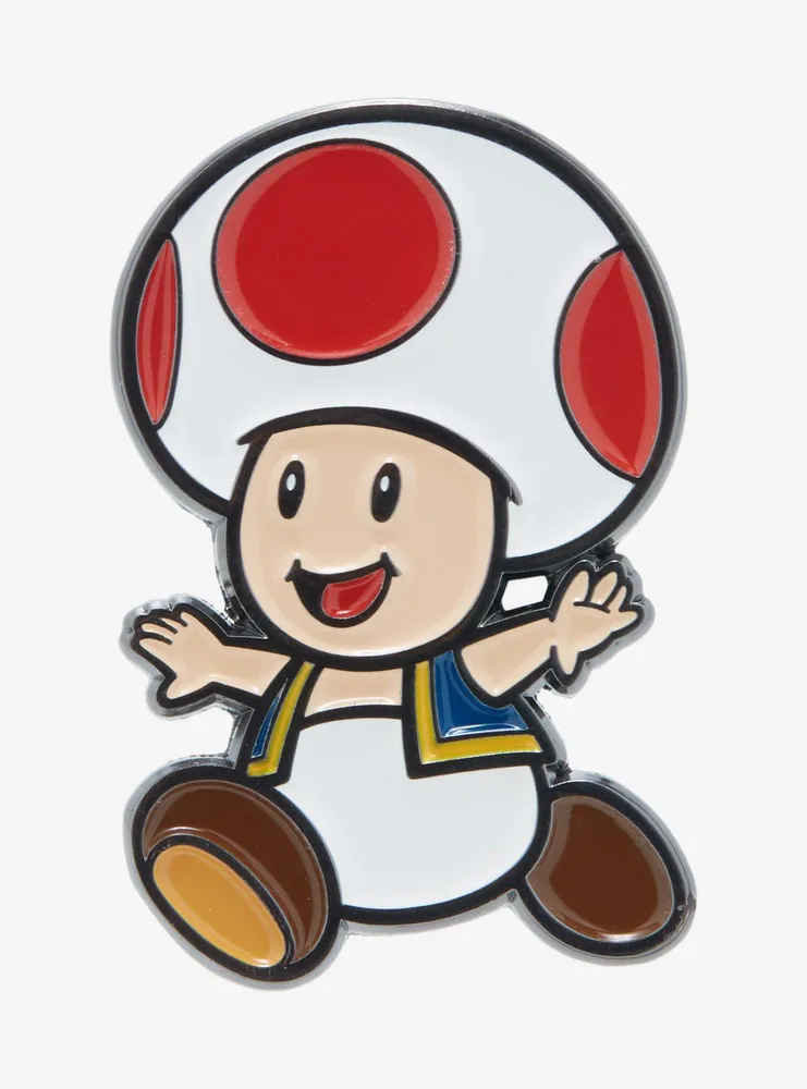 Boxlunch Nintendo Super Mario Bros. Toad Enamel Pin - BoxLunch ...