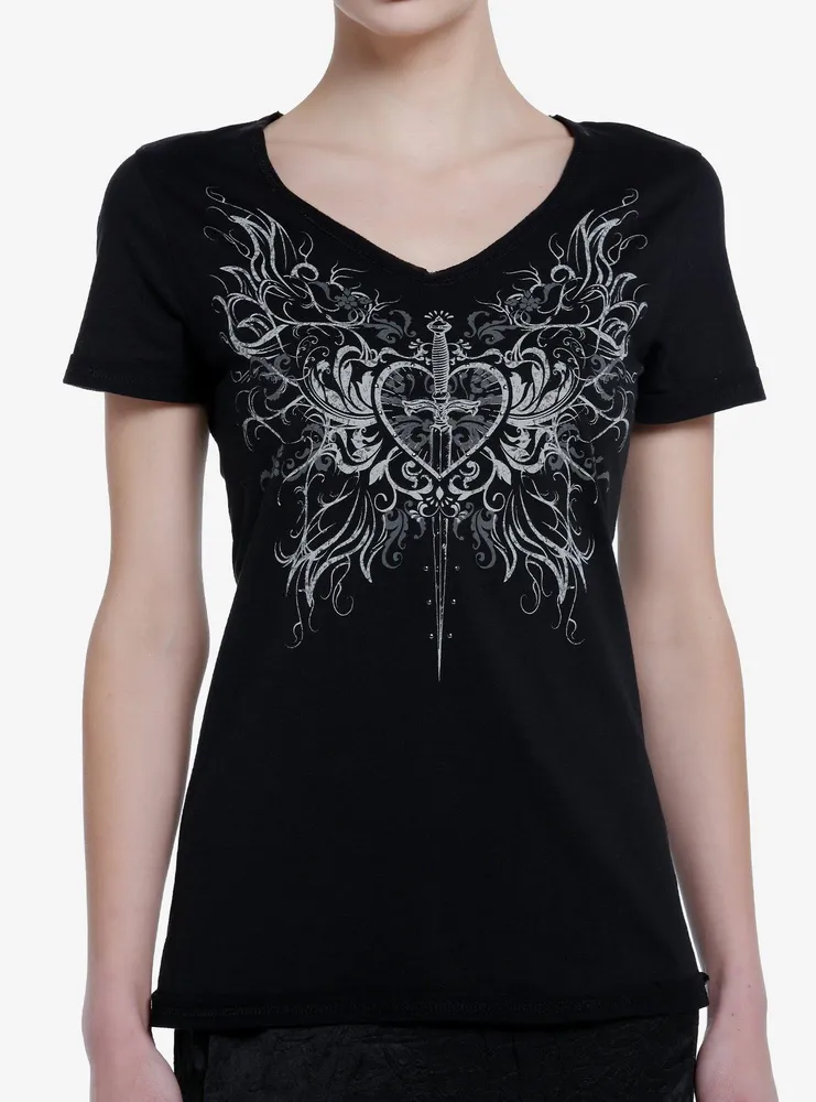 Hot Topic Cosmic Aura Dagger Heart Girls Top | Hamilton Place