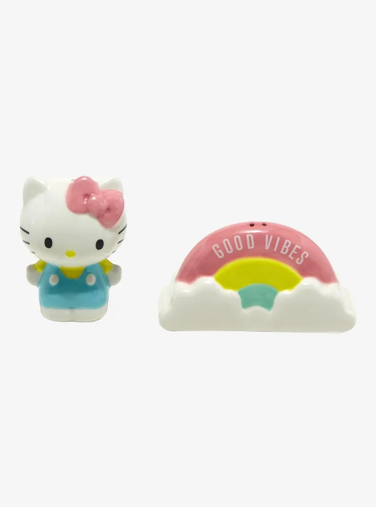 Hot Topic Hello Kitty Good Vibes Ceramic Salt & Pepper Shaker Set ...