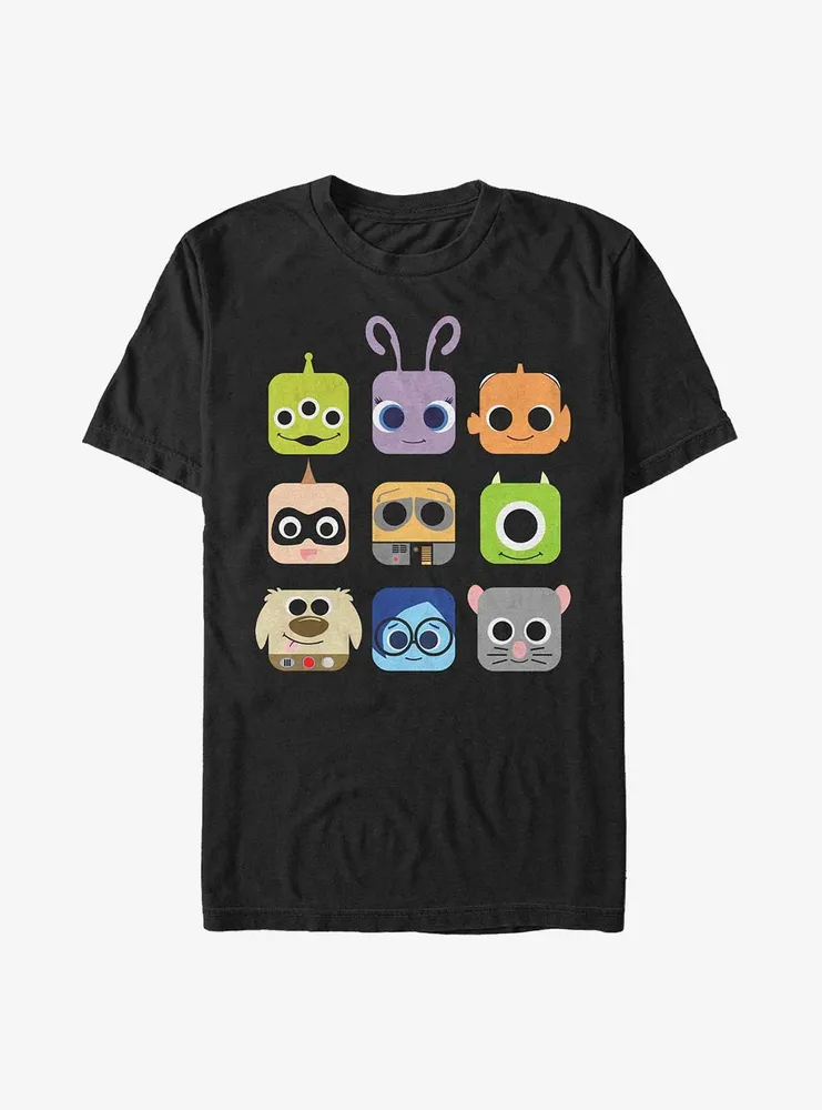 Boxlunch Pixar Block Face Icons T-Shirt | Hamilton Place