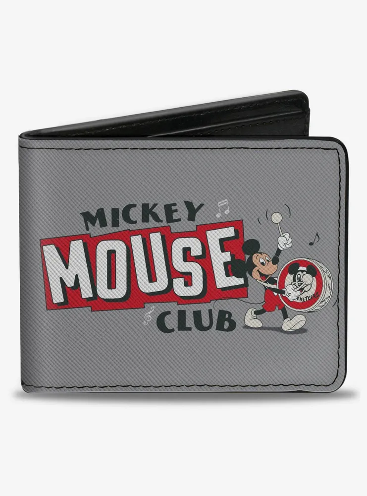 Boxlunch Disney100 Mickey Mouse Club Pose and Face Bifold Wallet | Mall ...
