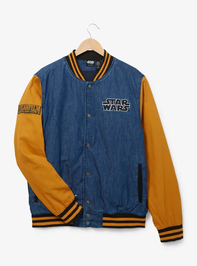 Star Wars Logo Denim Varsity Jacket - BoxLunch Exclusive Star Wars Logo Denim Varsity Jacket - BoxLunch Exclusive