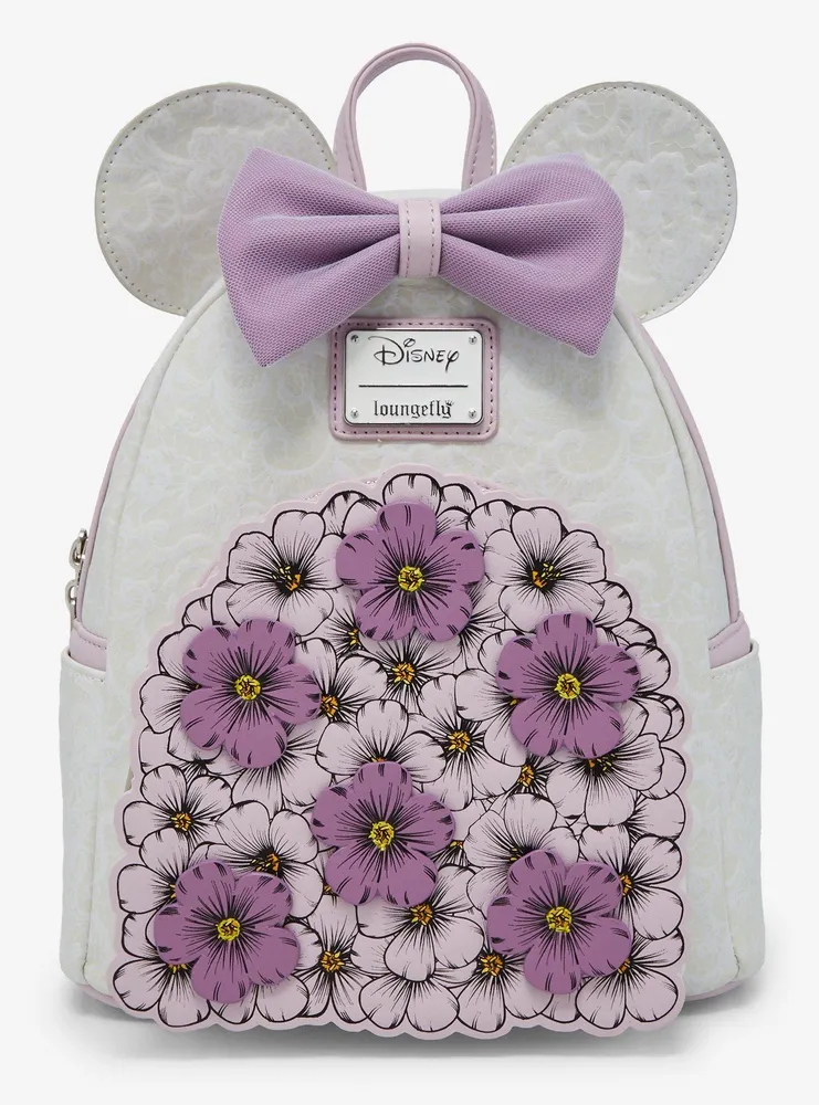 Boxlunch Loungefly Disney Minnie Mouse Lace Floral Ears Mini Backpack ...