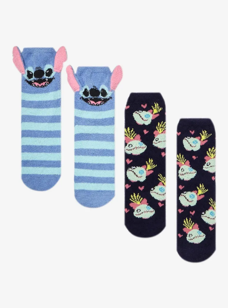 Hot Topic Disney Lilo & Stitch Scrump & Stitch Fuzzy Socks 2 Pair ...