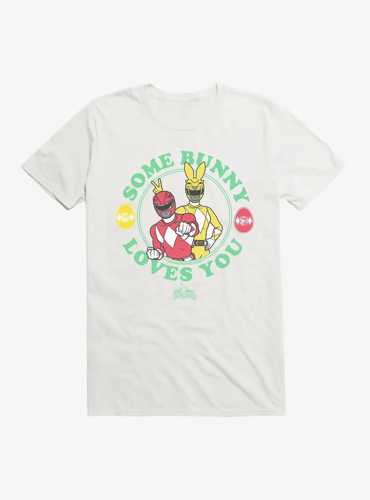 Power Rangers Mighty Morphin Power Rangers Some Bunny Loves You T-Shirt ...