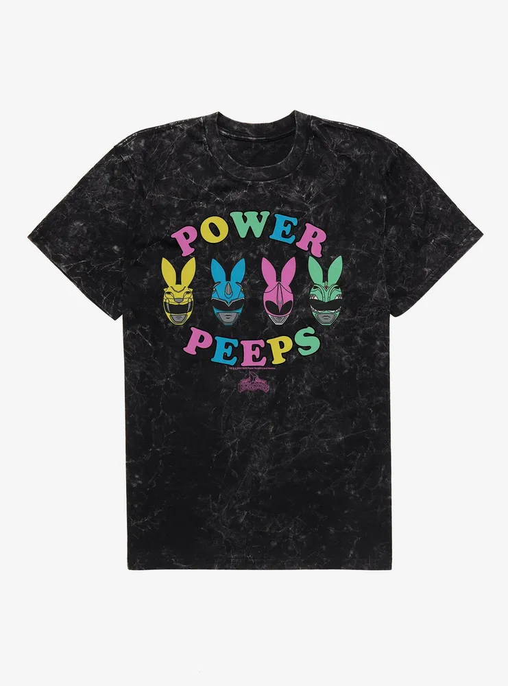 Boxlunch Mighty Morphin Power Rangers Peeps Mineral Wash T-Shirt ...