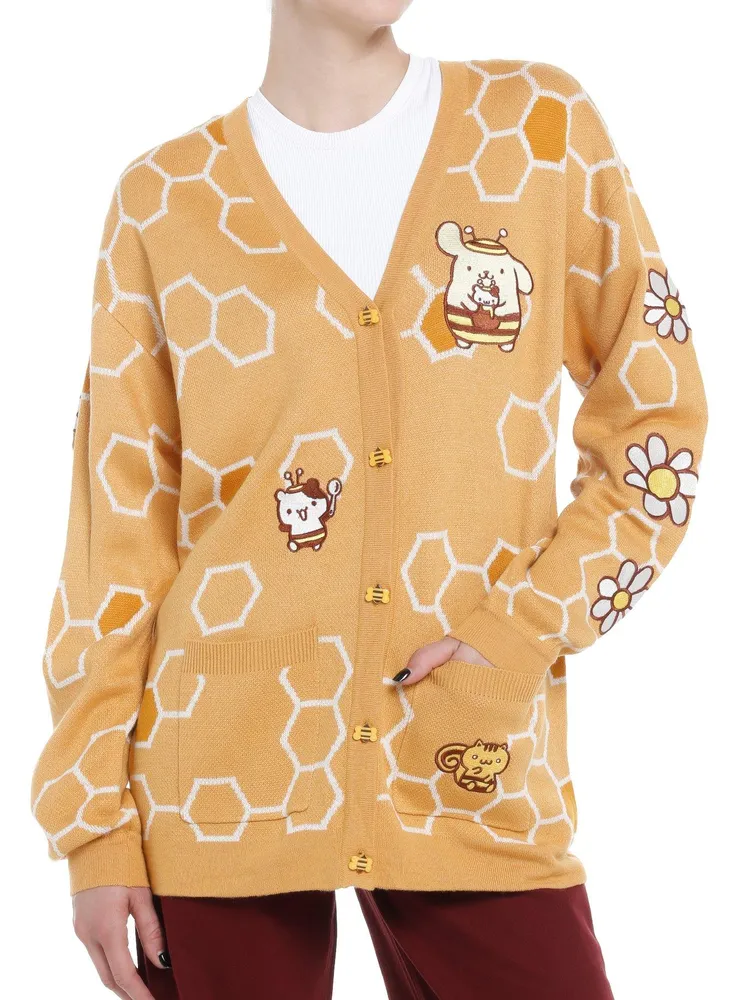 Hot Topic Pompompurin Honeycomb Girls Cardigan | Hamilton Place