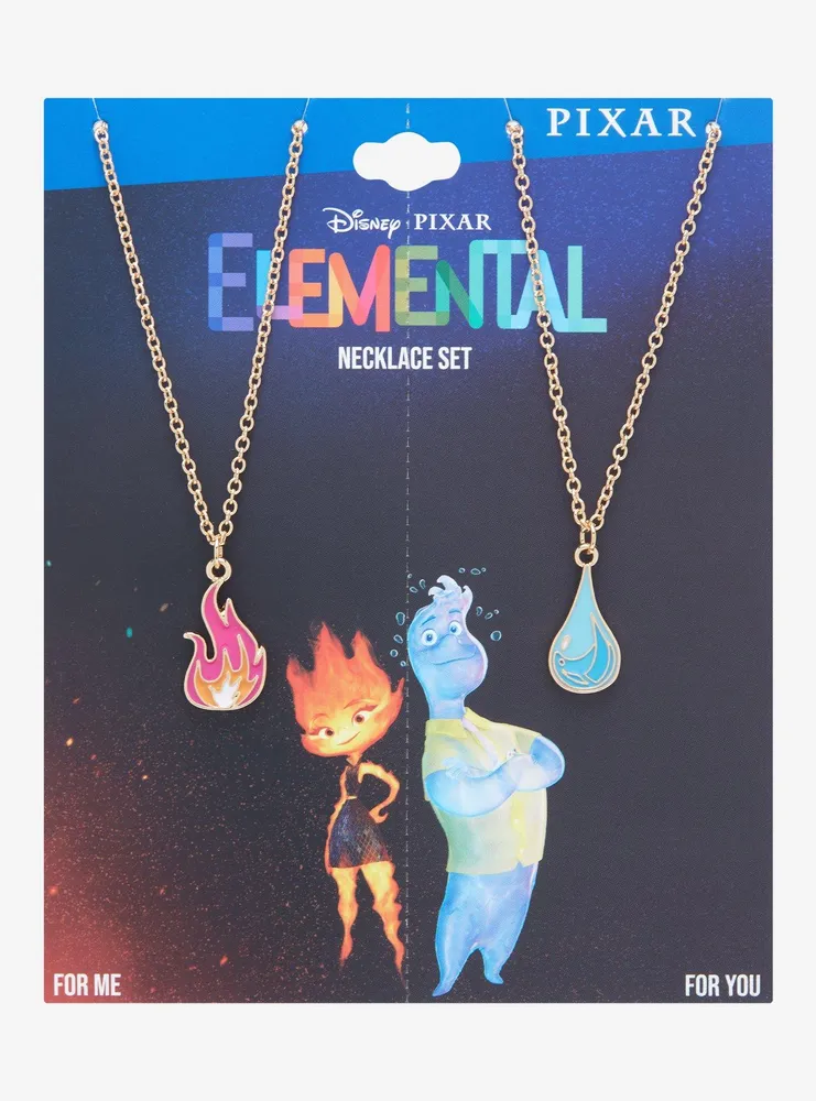 Boxlunch Disney Pixar Elemental Fire & Water Bestie Necklace Set ...