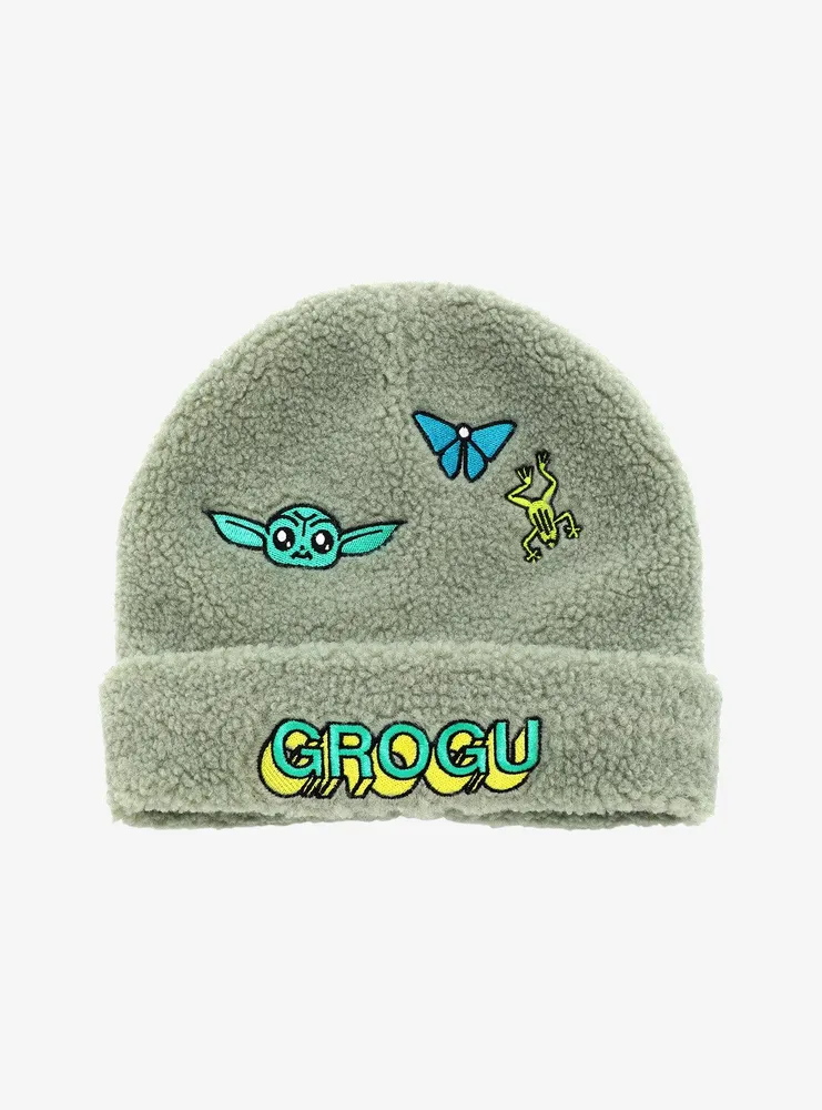 Boxlunch Star Wars The Mandalorian Grogu Icons Youth Sherpa Beanie ...