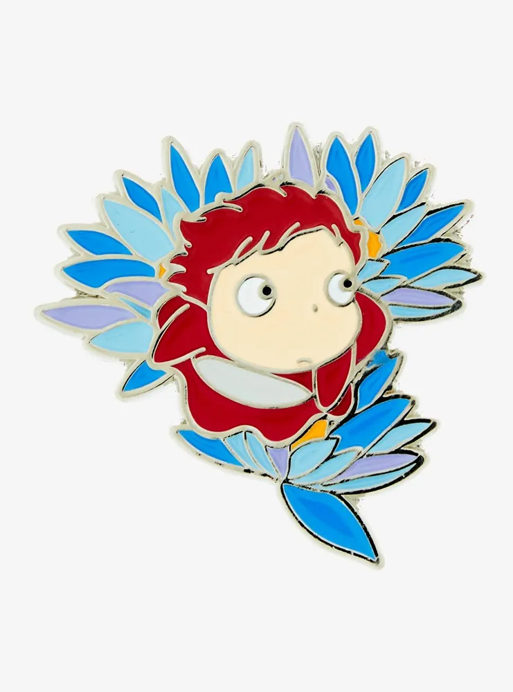 Boxlunch Studio Ghibli Ponyo Floral Ponyo Portrait Enamel Pin ...