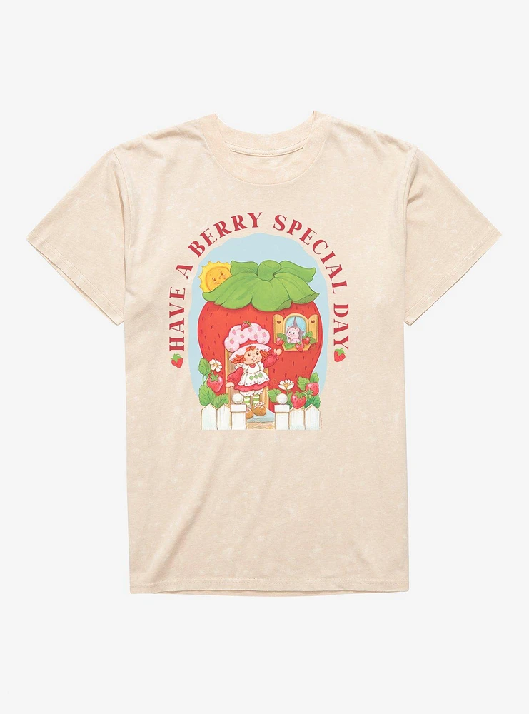 Hot Topic Strawberry Shortcake Berry Special Day Mineral Wash T-Shirt ...