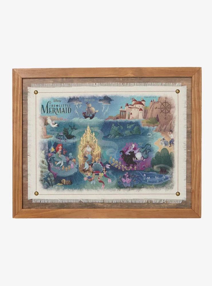 Disney The Little Mermaid Atlantica Framed Map - BoxLunch Exclusive ...