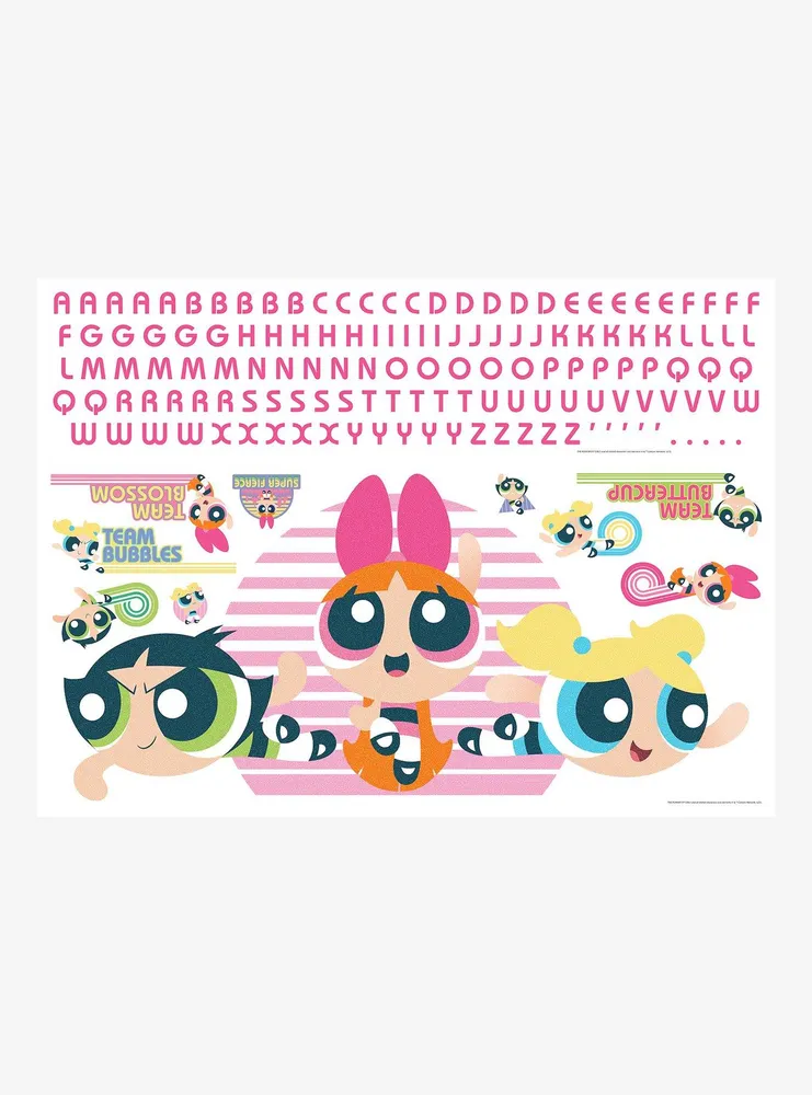 The Powerpuff Girls Powerpuff Girls Giant Peel & Stick Alphabet Wall ...