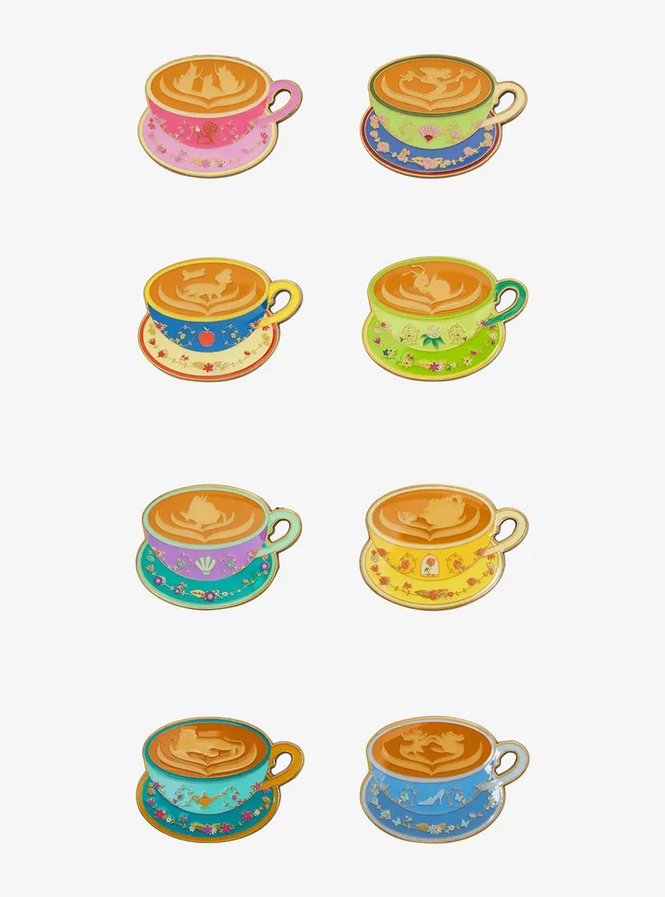 Disney Loungefly Disney Princess Latte Art Blind Box Enamel Pin ...